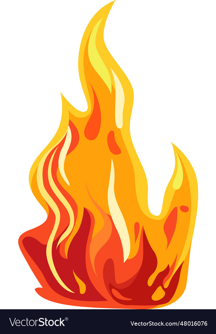 Burning fire Royalty Free Vector Image - VectorStock