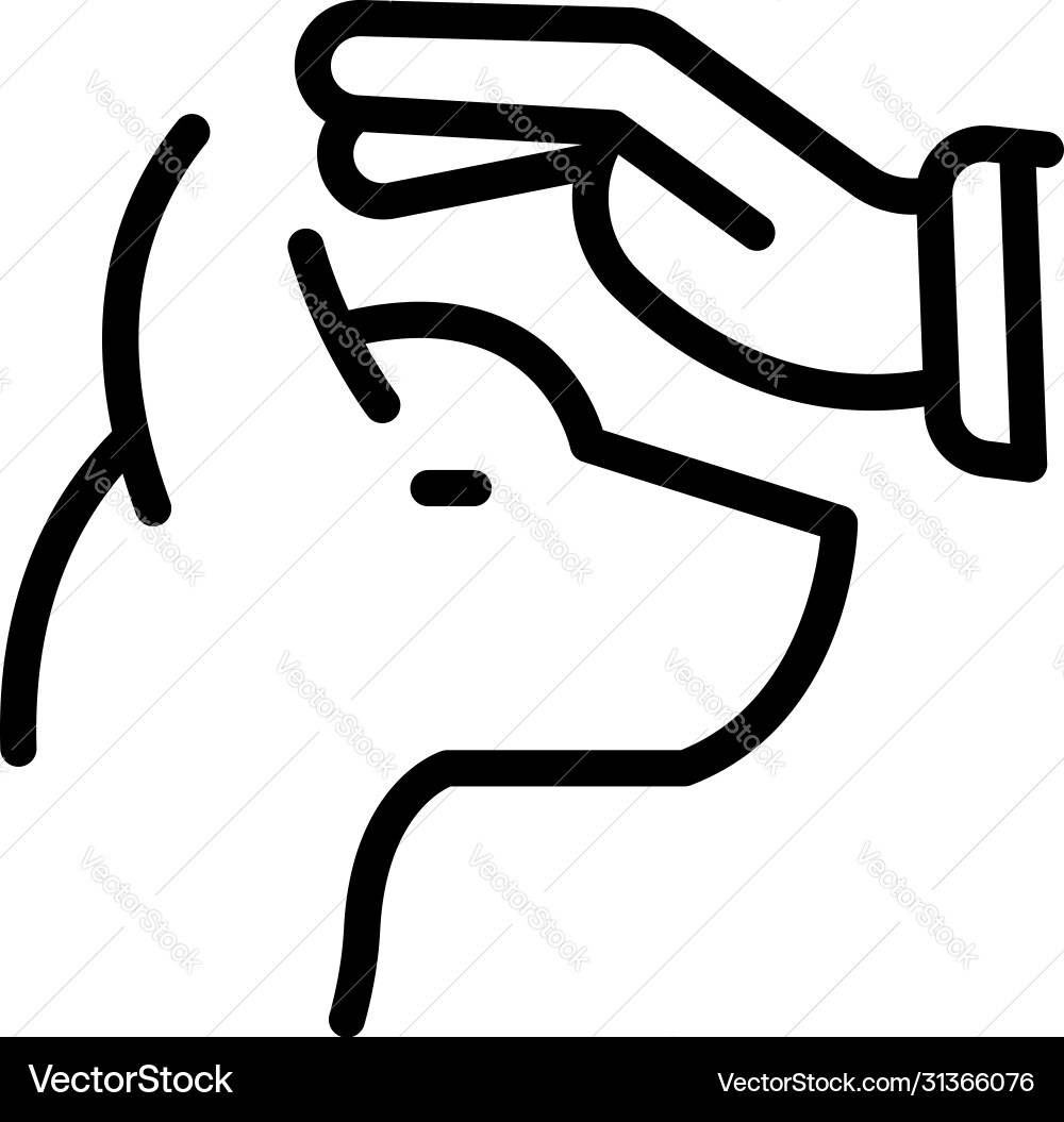 Good dog icon outline style Royalty Free Vector Image