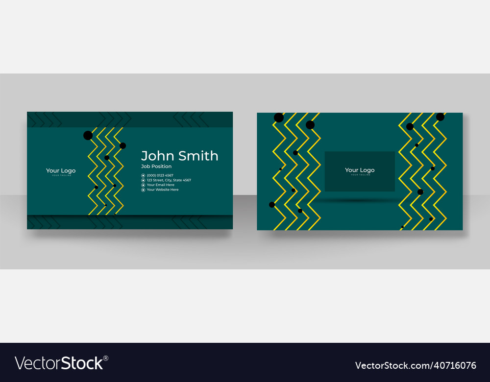 Modern trendy business card template Royalty Free Vector Modern trendy business card template Royalty Free Vector