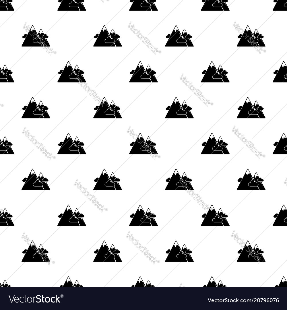 Mountains pattern seamless Royalty Free Vector Image