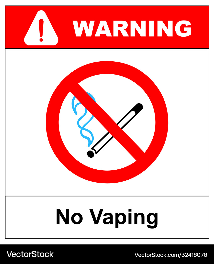 No vaping sign do not smoke electronic cigarette Vector Image