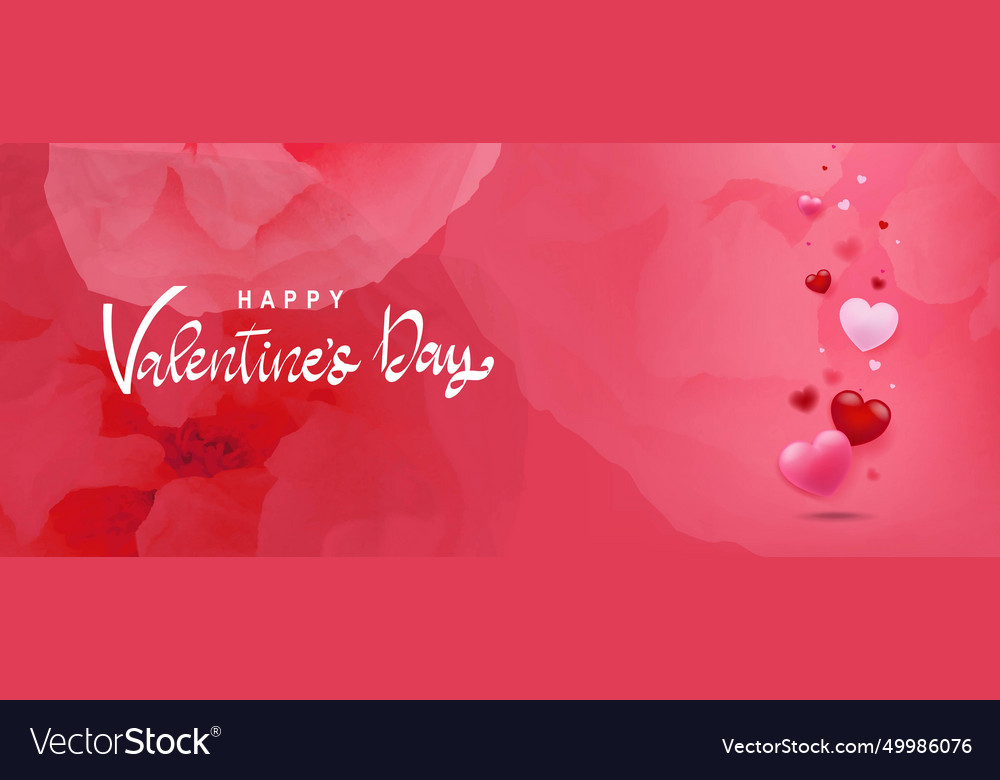 Valentines day postcard with flowers Royalty Free Vector
