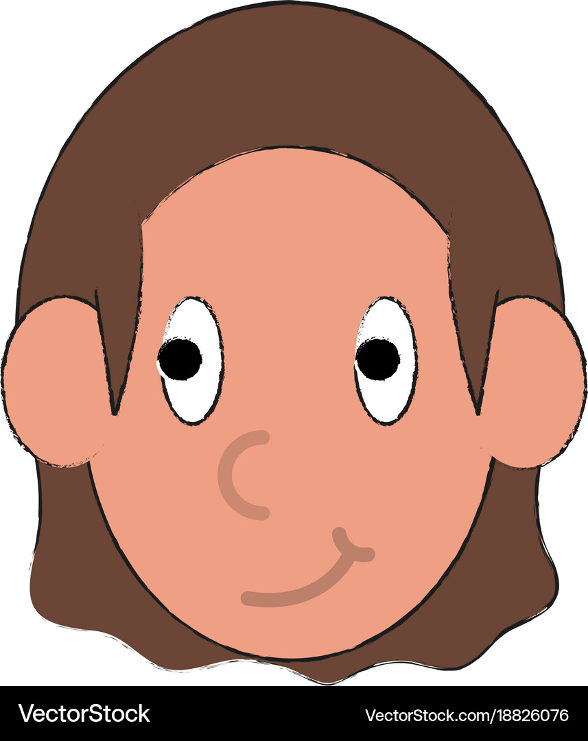Woman face cartoon Royalty Free Vector Image - VectorStock