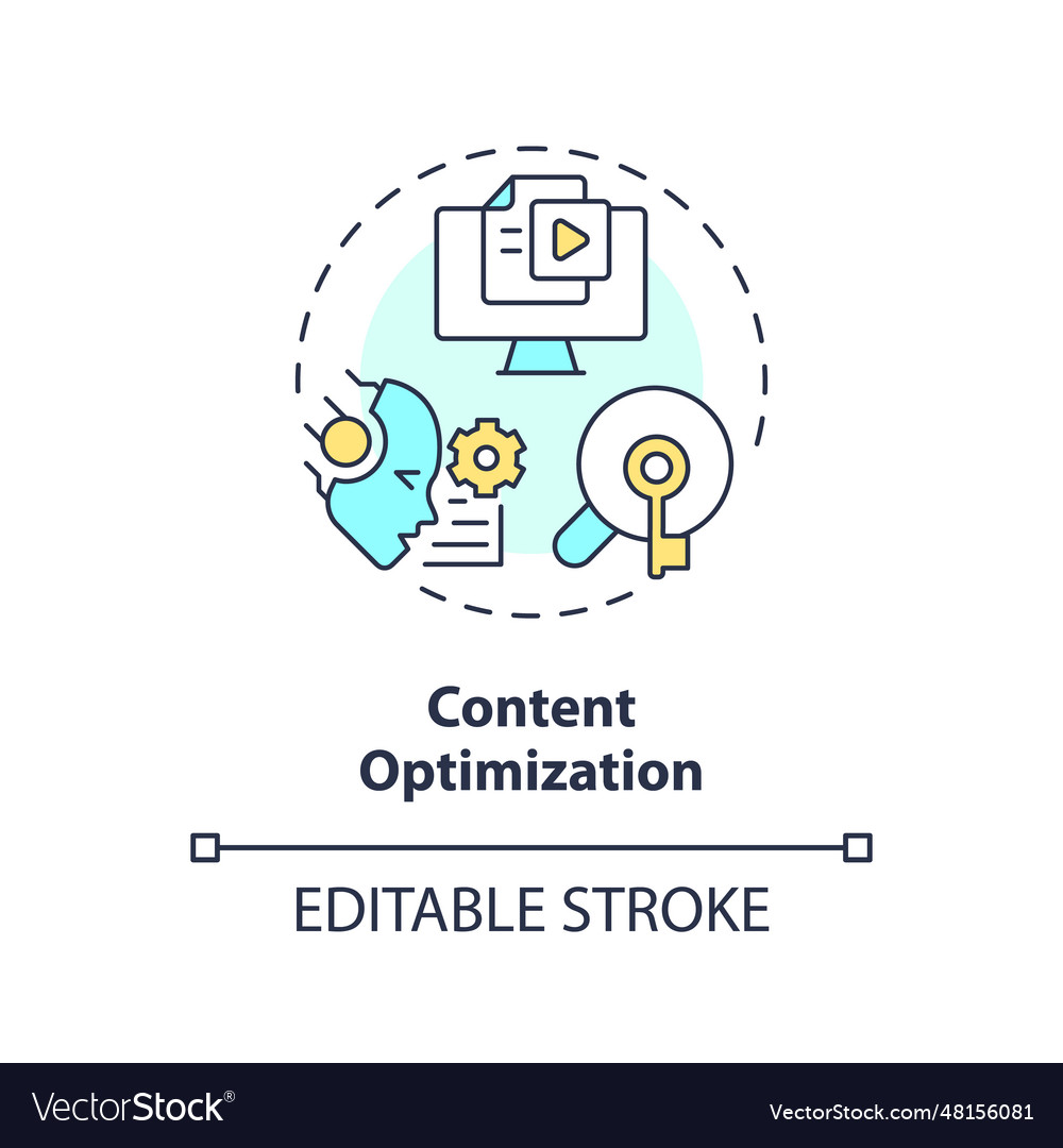 2d customizable content optimization line icon Vector Image 2d customizable content optimization line icon Vector Image