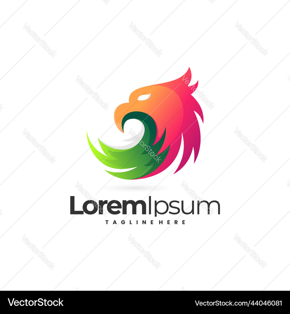 Abstract hawk logo animal bird Royalty Free Vector Image