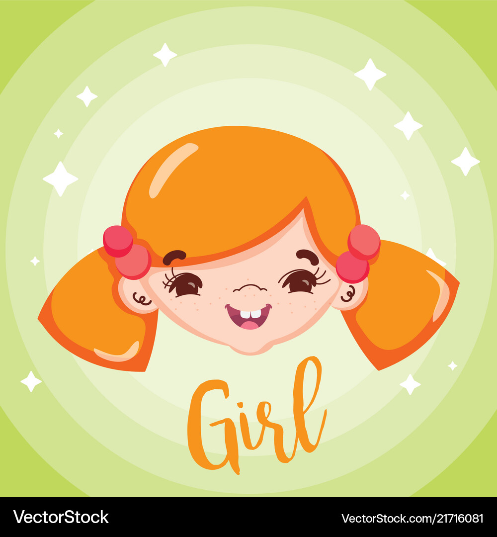 Beautiful girl face Royalty Free Vector Image - VectorStock