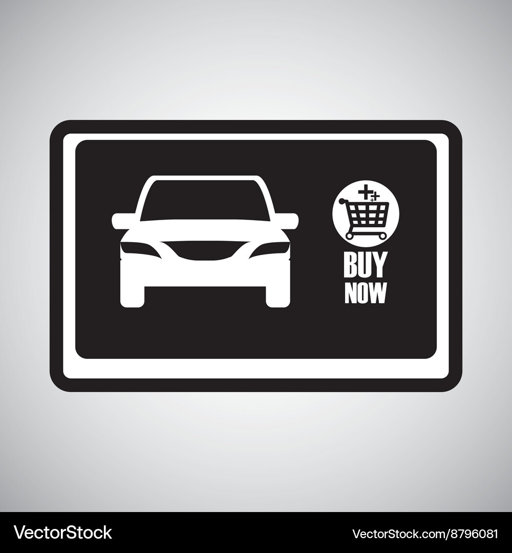 Car sale design concept white background Vector Image