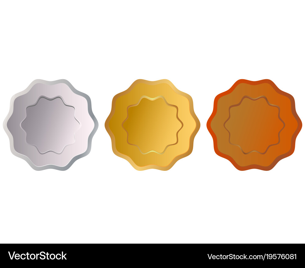 Collection of medals Royalty Free Vector Image
