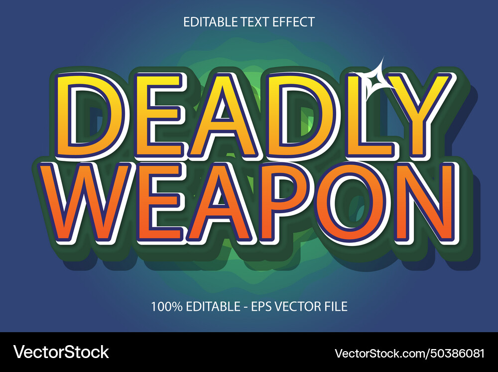 Deadly weapon with modern cartoon emboss style Vector Image