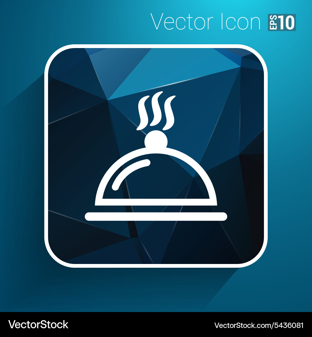 Food platter serving sign icon logo tableware Vector Image