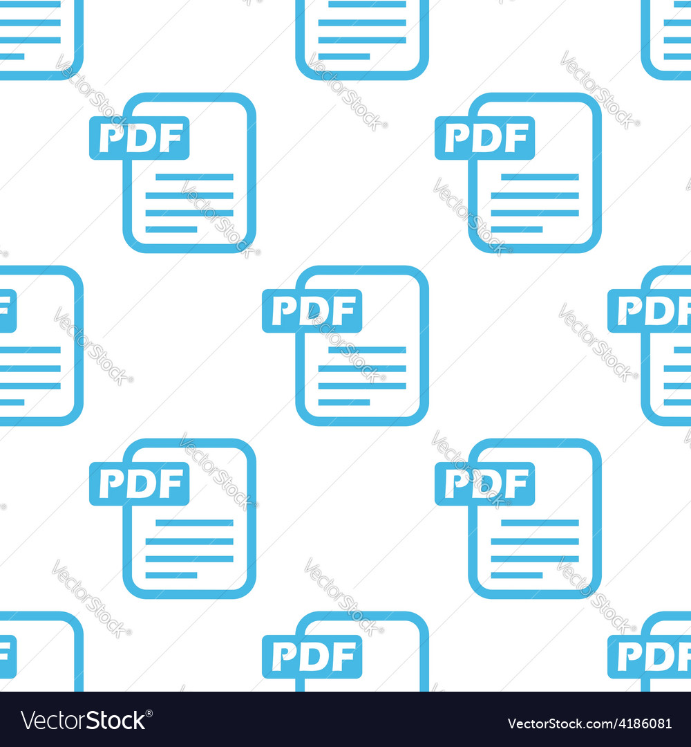 Pdf seamless pattern Royalty Free Vector Image