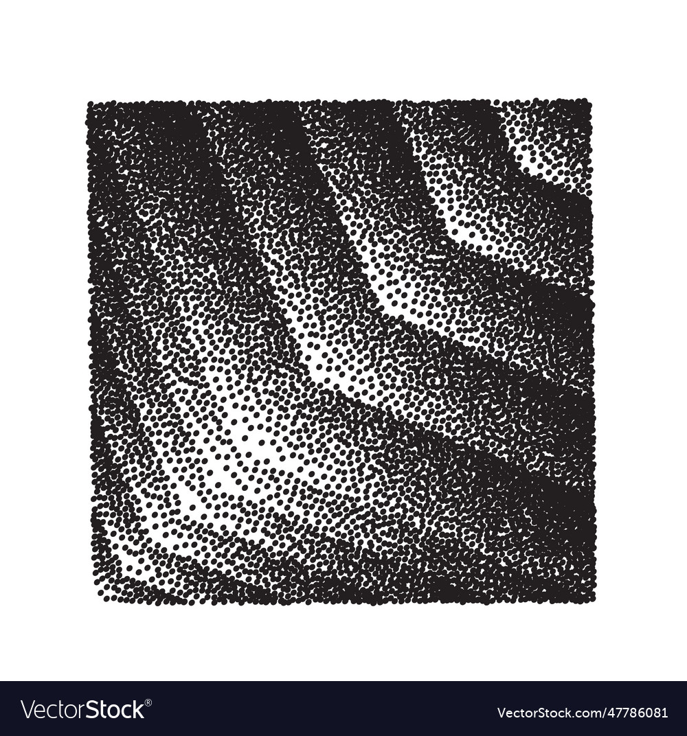 Square with stipple gradient halftone geometric Vector Image