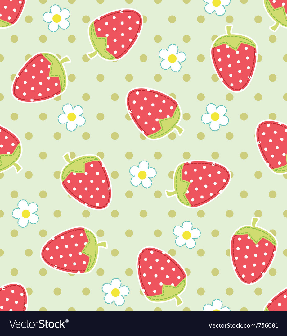 Strawberry pattern Royalty Free Vector Image - VectorStock