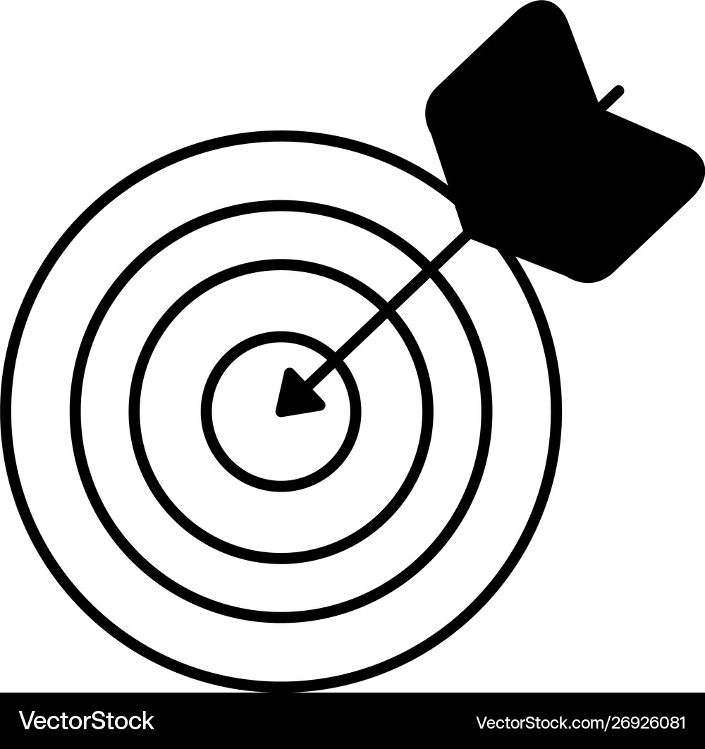 Target arrow success isolated icon Royalty Free Vector Image
