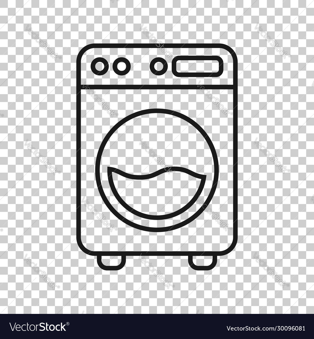 Washing machine icon in flat style washer Vector Image