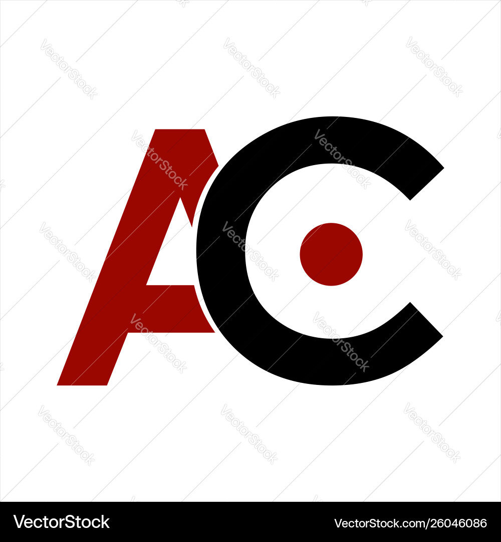 Ac initials letter company logo and icon Vector Image