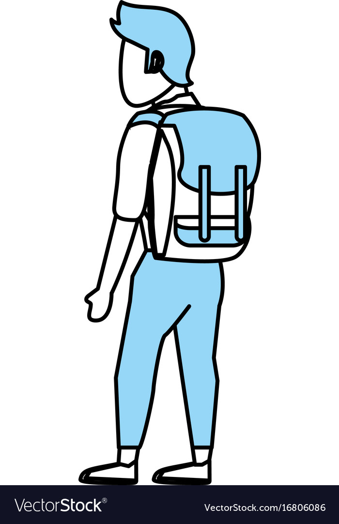 Backpacker Royalty Free Vector Image - VectorStock