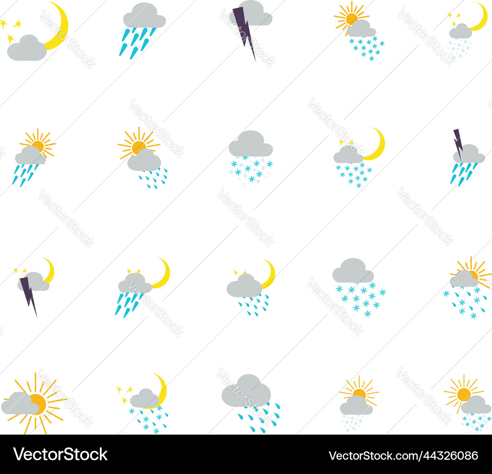 Bad weather conditions on a white background Vector Image