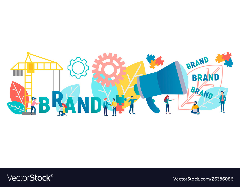 Branding business development brand promotion Vector Image