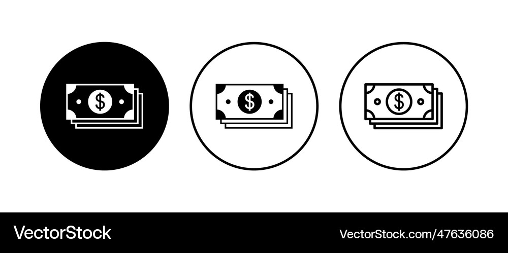 Money icon set money icon Royalty Free Vector Image