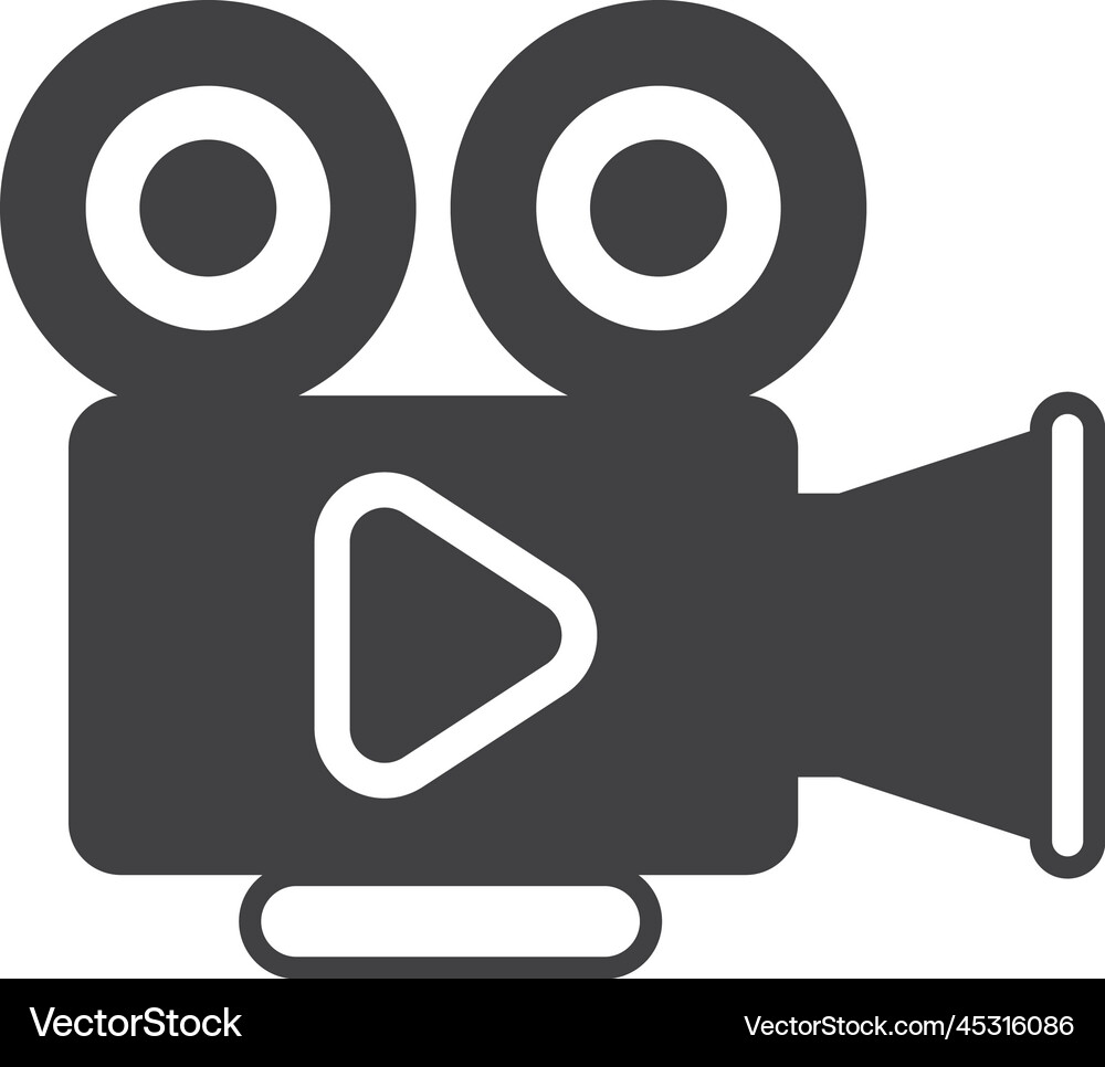 Movie camera in minimal style Royalty Free Vector Image