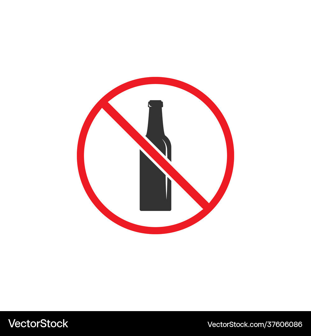 No Alcohol Sign No Alcohol Signs — No Drinking Signage — Alcohol