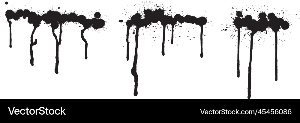 Set of realistic paint shapes Royalty Free Vector Image