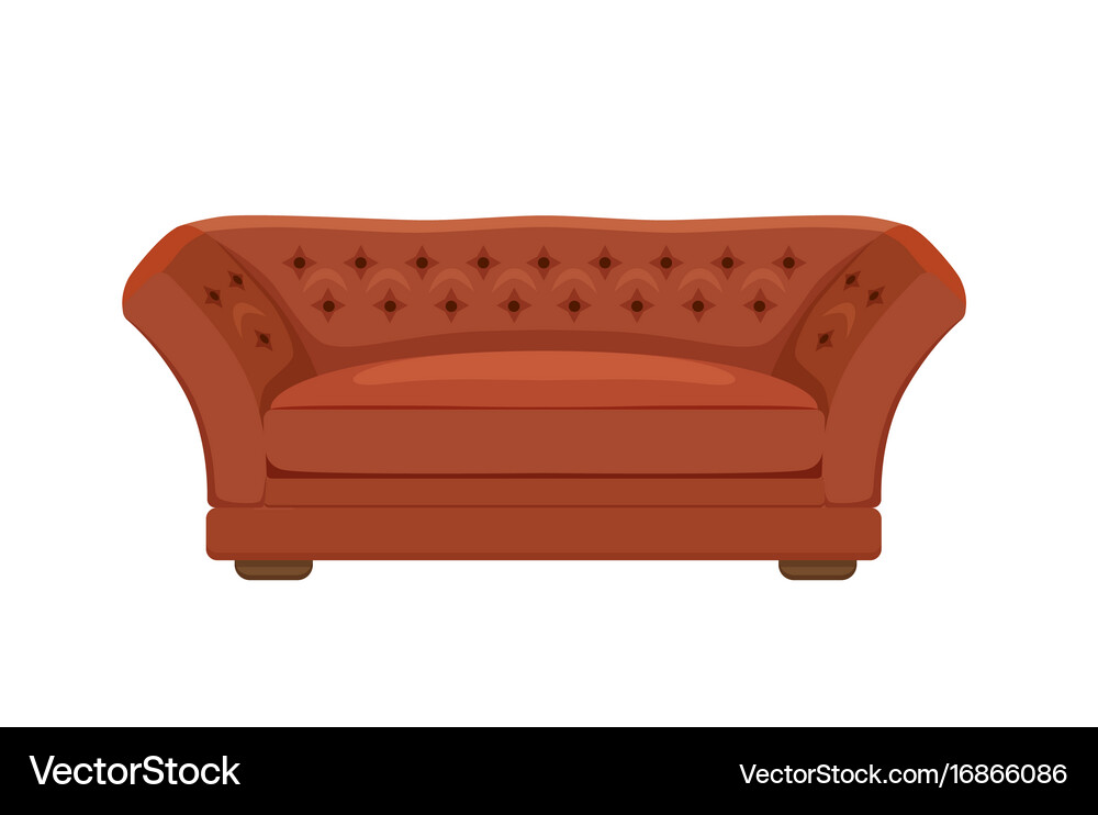 Sofa and couches colorful cartoon Royalty Free Vector Image