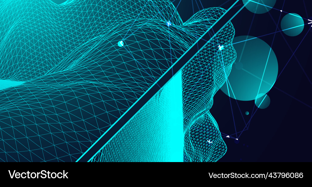 Trendy abstract wireframe background modern Vector Image