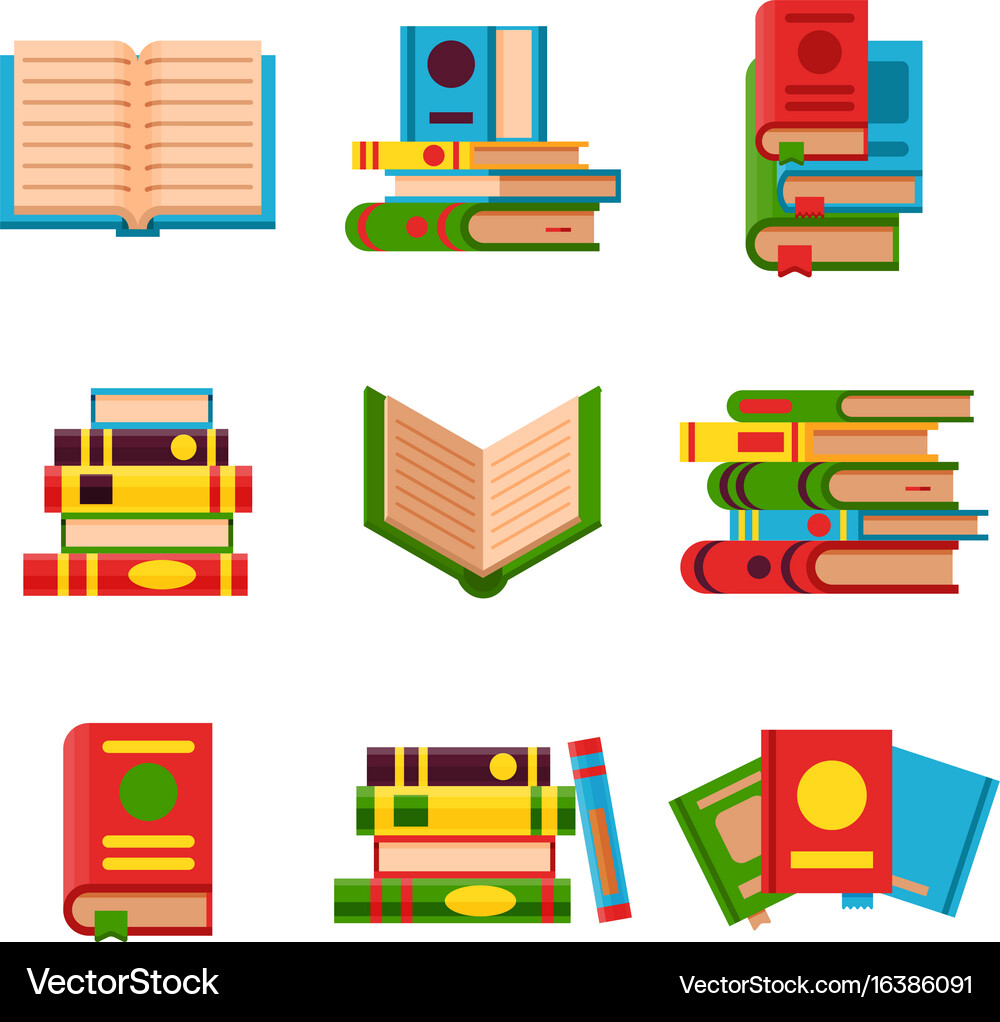 Colorful book learn literature Royalty Free Vector Image