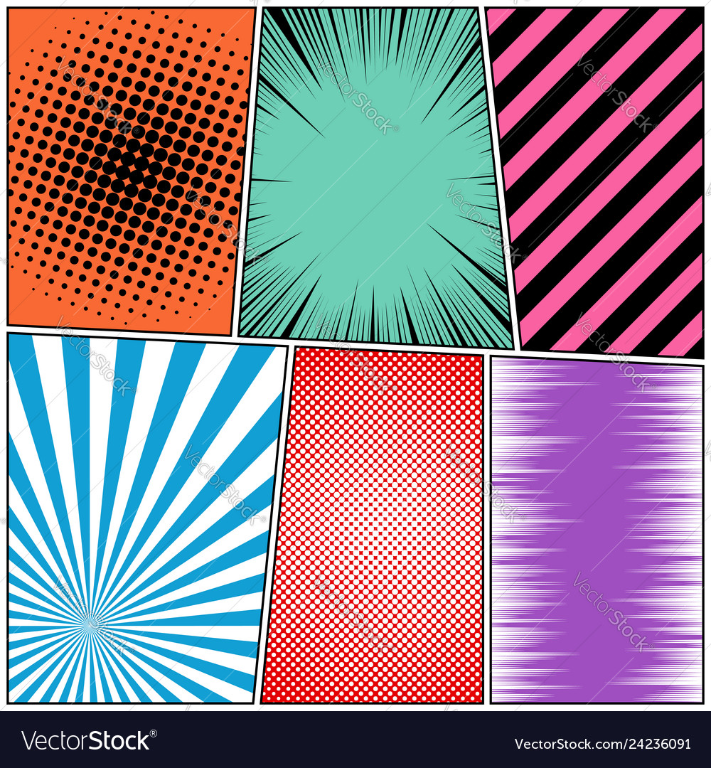 Comic book page composition Royalty Free Vector Image