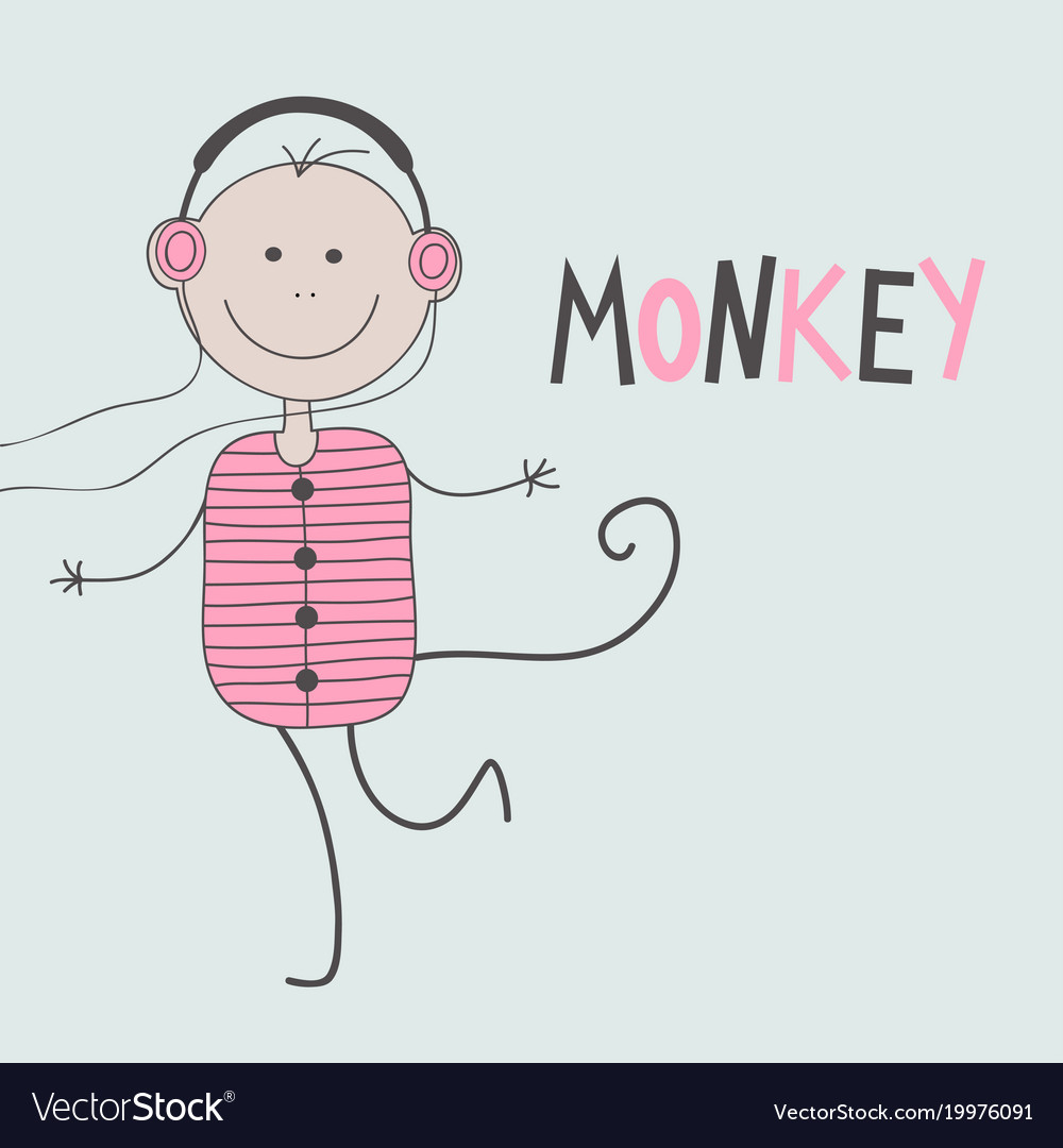 Cute monkey Royalty Free Vector Image - VectorStock