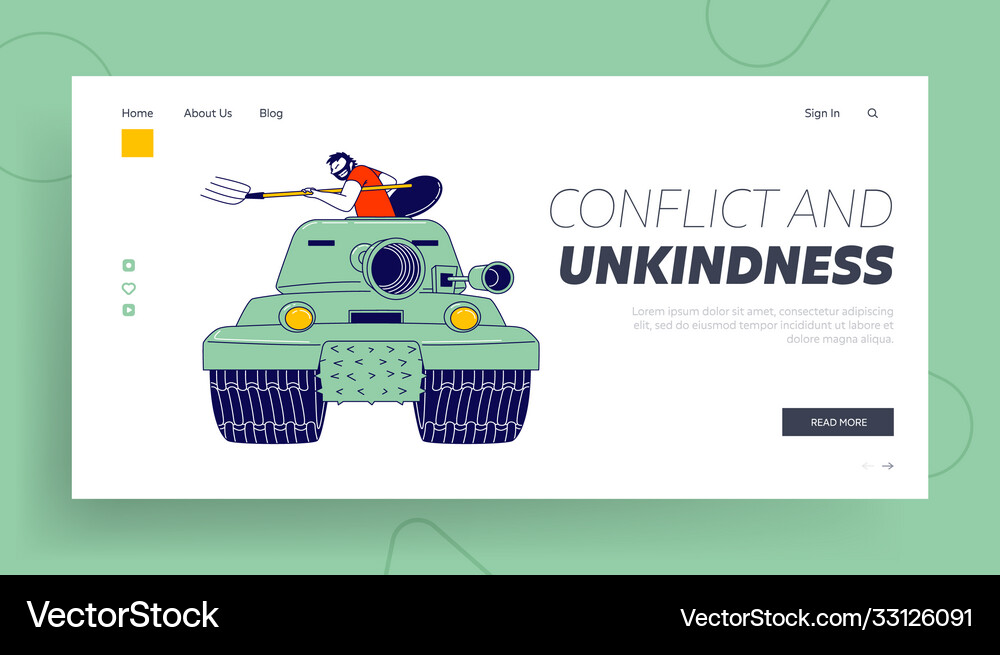 Drivers conflict road war landing page template Vector Image