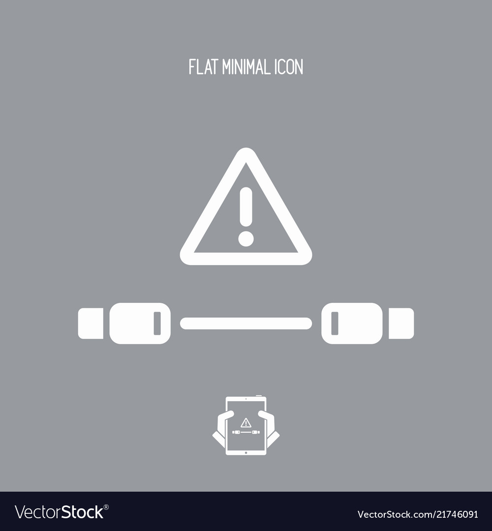 Error cable connection - flat minimal icon Vector Image