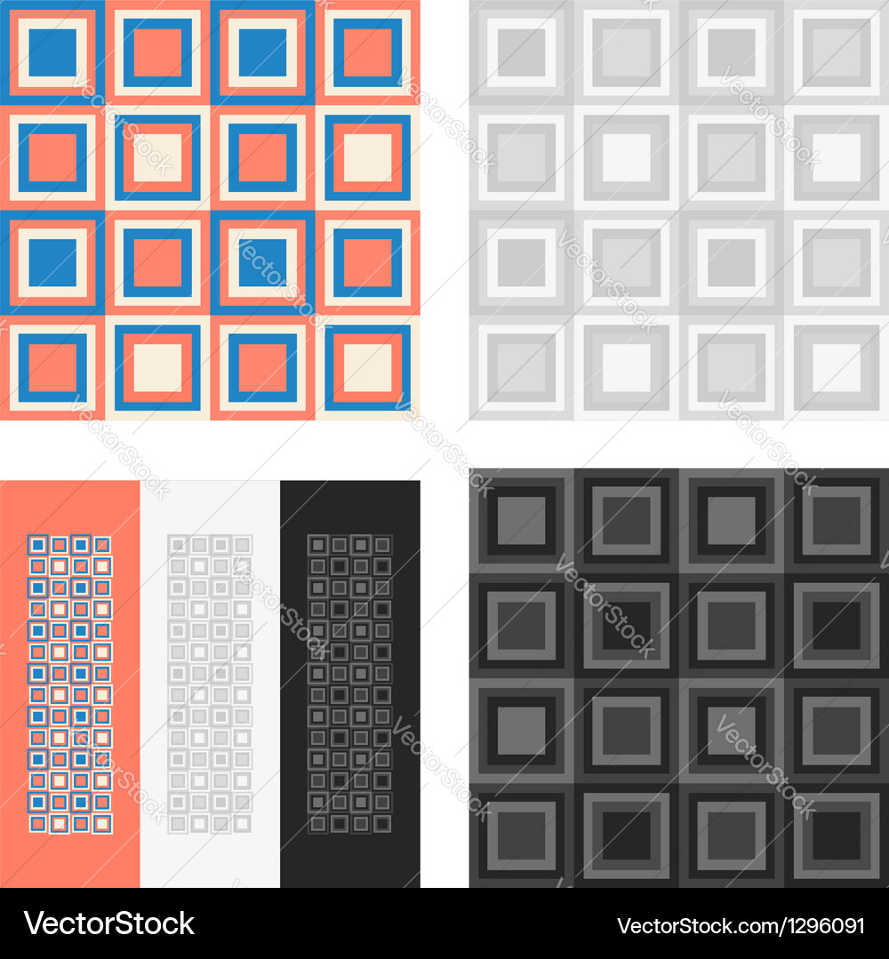 Fashion geometrical pattern with squares Vector Image