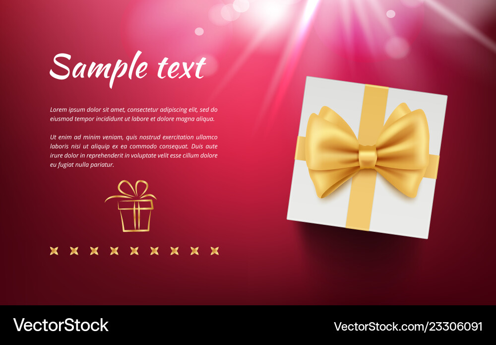 Holiday banner with gift boxes placard Royalty Free Vector