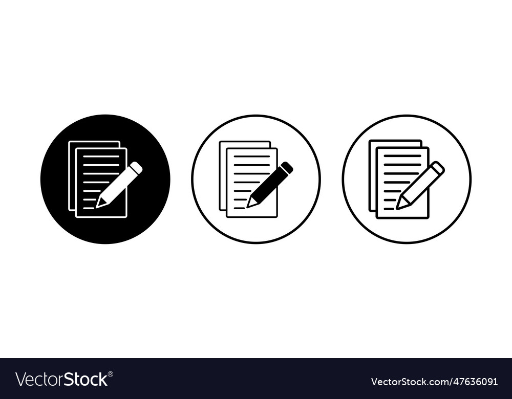 Note icon set notepad icon Royalty Free Vector Image