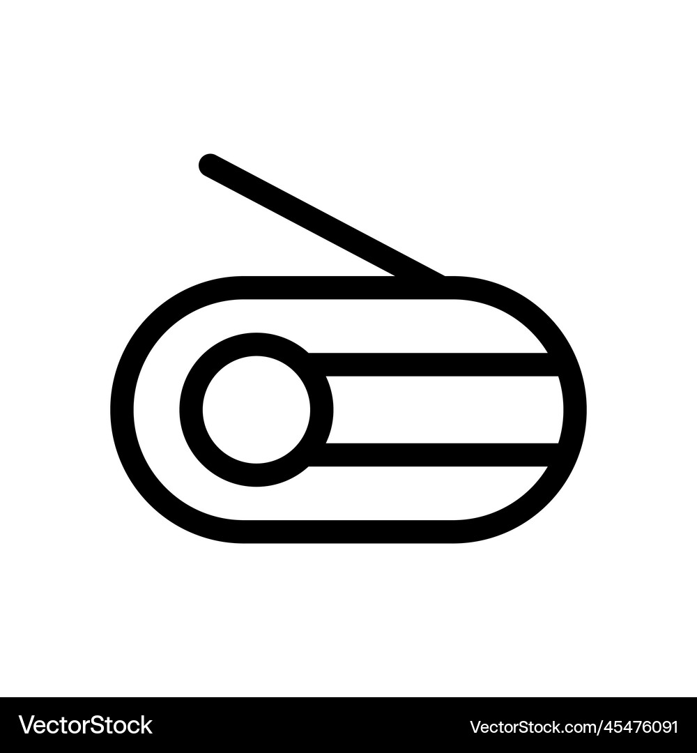 Radio line icon isolated on white background Vector Image