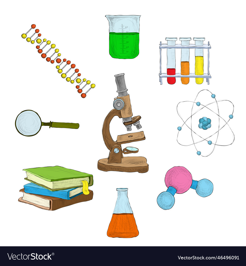 Science decorative elements Royalty Free Vector Image