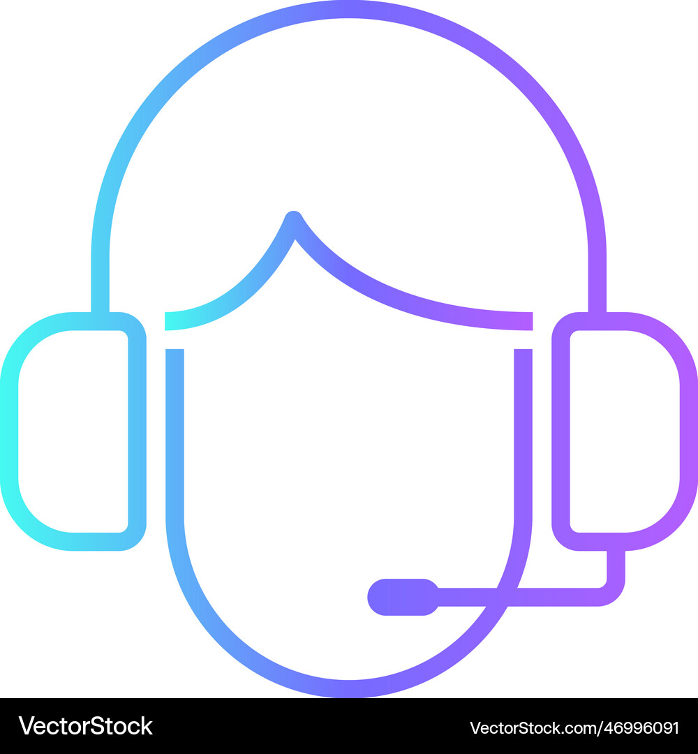 Support business people icon with blue duotone Vector Image