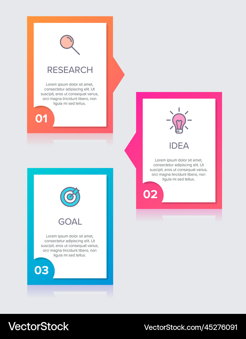 Vertical infographic design with icons and 3 Vector Image