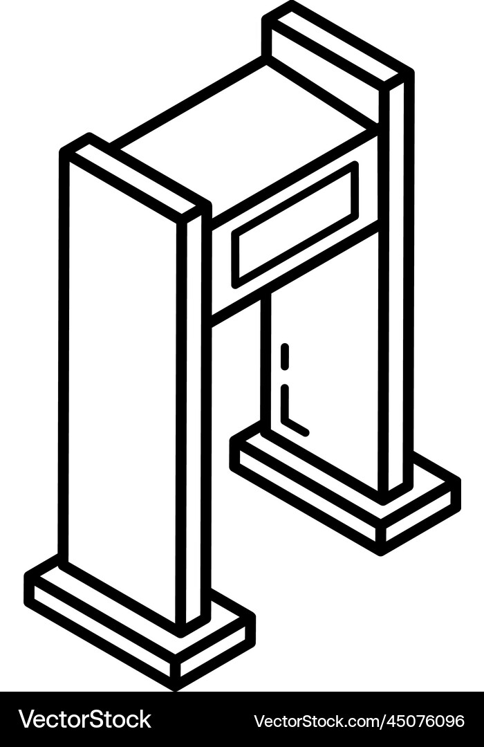 A customizable linear icon of metal detector Vector Image