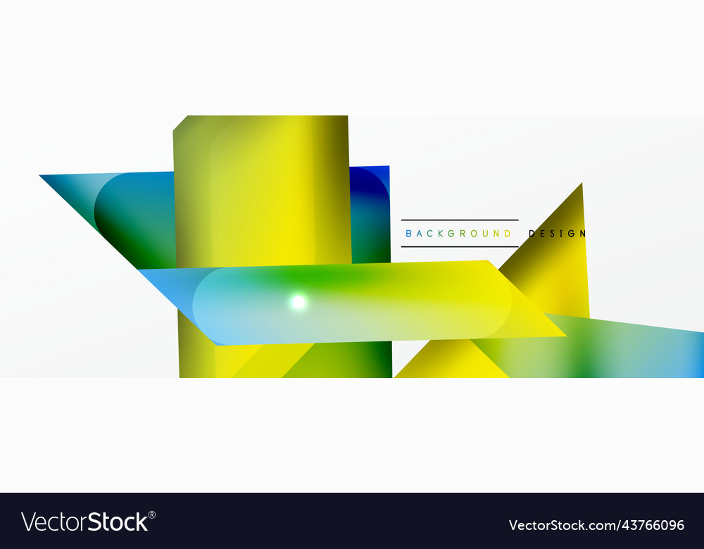 Abstract background simple color geometric shapes Vector Image