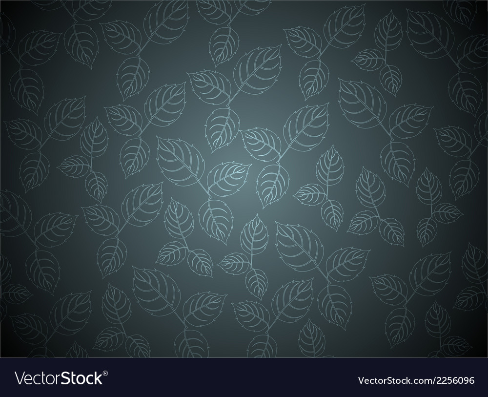 Blue leaf pattern background Royalty Free Vector Image