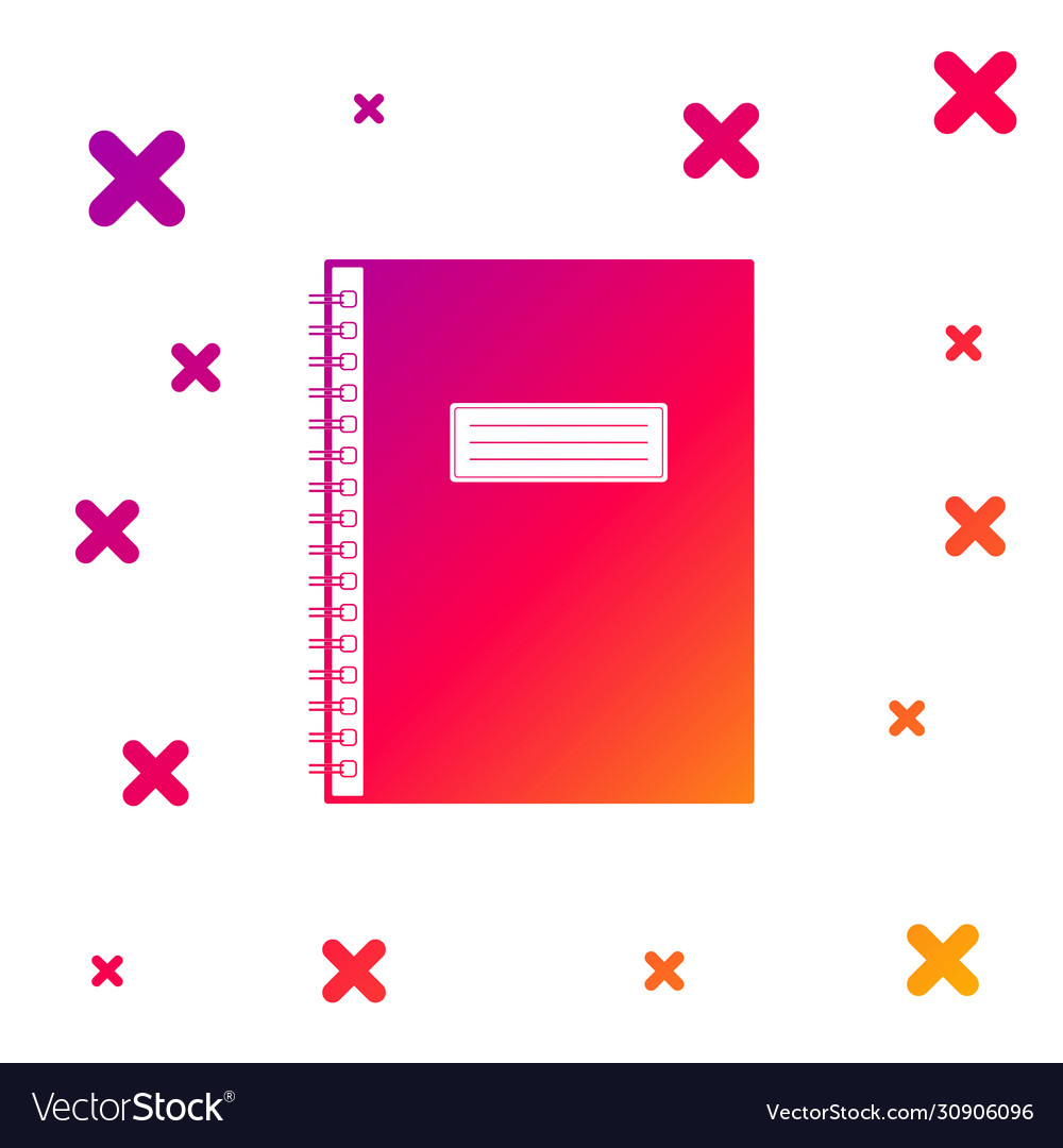 Color notebook icon isolated on white background Vector Image