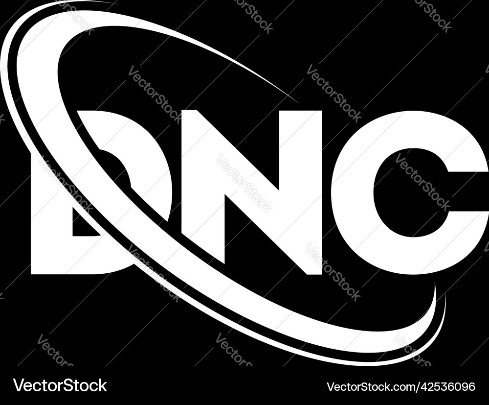 Dnc logo letter design Royalty Free Vector Image