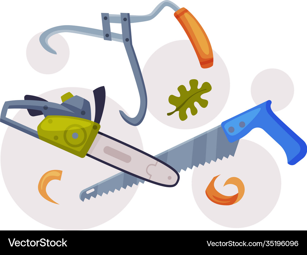 Electric saw with toothed blade and panel Vector Image