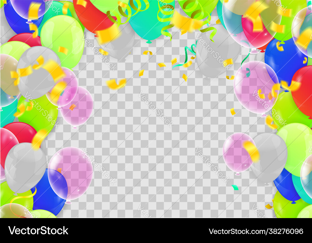 Festive bright background with balloons Royalty Free Vector