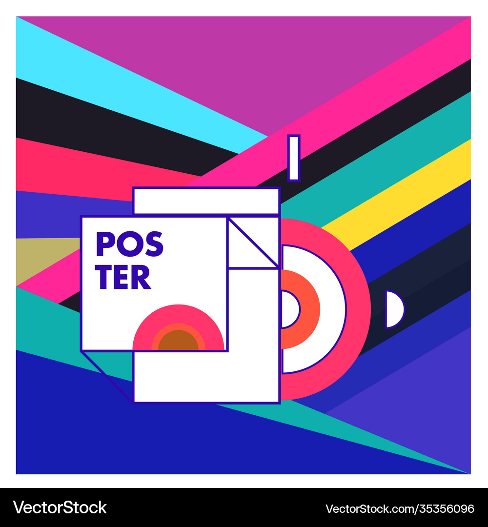 Geometric colorful pattern for poster and banner Vector Image