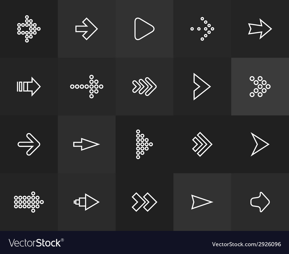 Outline icons thin flat design modern line stroke Vector Image